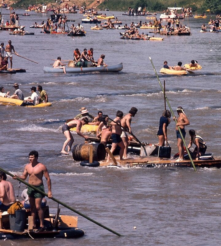 AHC Exhibitions: Chattahoochee Raft Race | Atlanta History Center
