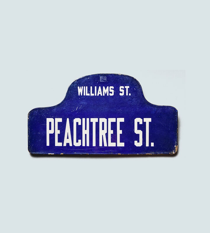 AHC Exhibitions: Enamel street sign, 1930s. | Atlanta History Center