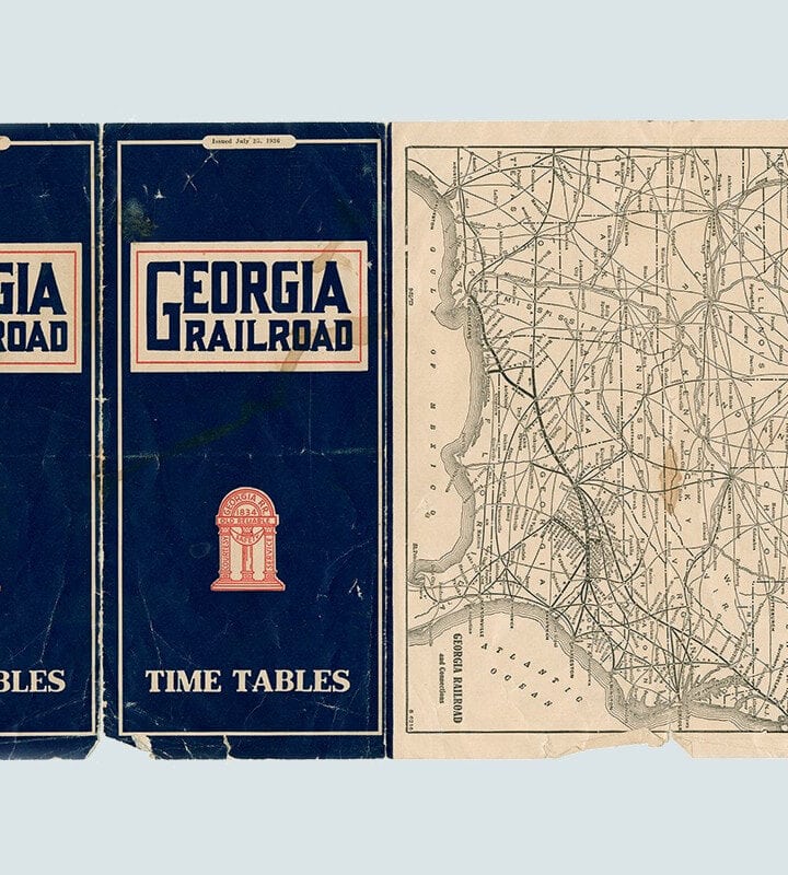 AHC Exhibitions: Georgia railroad timetable, exterior, 1936 | Atlanta ...